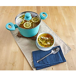 IMUSA USA IMU-30055 Stock Pot, 6.5Qt, Teal