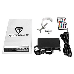 10 Rockville Best PAR 50 Battery Par Can Wash Up-Lights w/Wireless DMX+RGBWA+UV