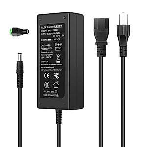 24V 2A DC Power Supply Adapter 24 Volt AC Adapter 100-240V 50-60Hz AC to DC 24V 2A Power Adapter Cord, 24V DC Power Supply 2A Adapter with 5.5mm x 2.5mm DC Outlet Plug & 1 Tip
