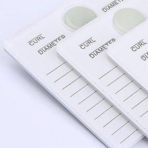 HERSQUEEN 2-in-1 Eyelash Extensions Adhesive Glue Pallet Holder With Jade Stone Acrylic Lash Tile Hand Plate Lash Pallet White Lash Tray Holder Display