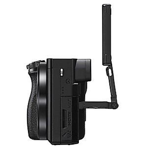 Sony Alpha a6100 Mirrorless Camera with 16-50mm and 55-210mm Lenses, Video Bundle + LED Video Light + Microphone + Extreme Speed 64GB Memory(21pc Bundle)