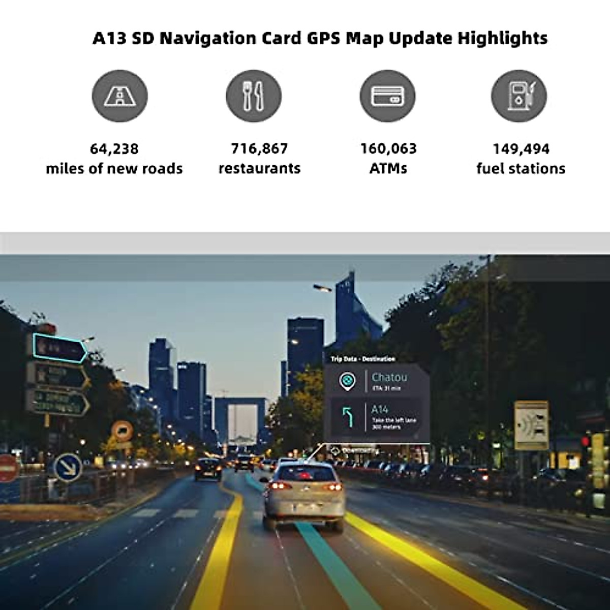 Latest 2022 A13 SD Navigation Map Card, US and Canada Synchronized Navigation System Map Update, Ford/Lincoln A13 SD Navigation Card, Latest US and Canada Maps|GM5T-19H449-AG