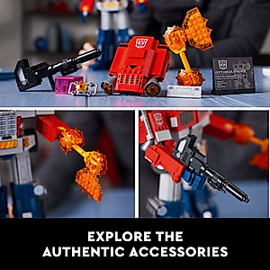 LEGO Icons Optimus Prime 10302 Transformers Figure Set, Collectible Transforming 2-in-1 Robot and Truck Model Building Kit for Adults, Perfect for Display or Play