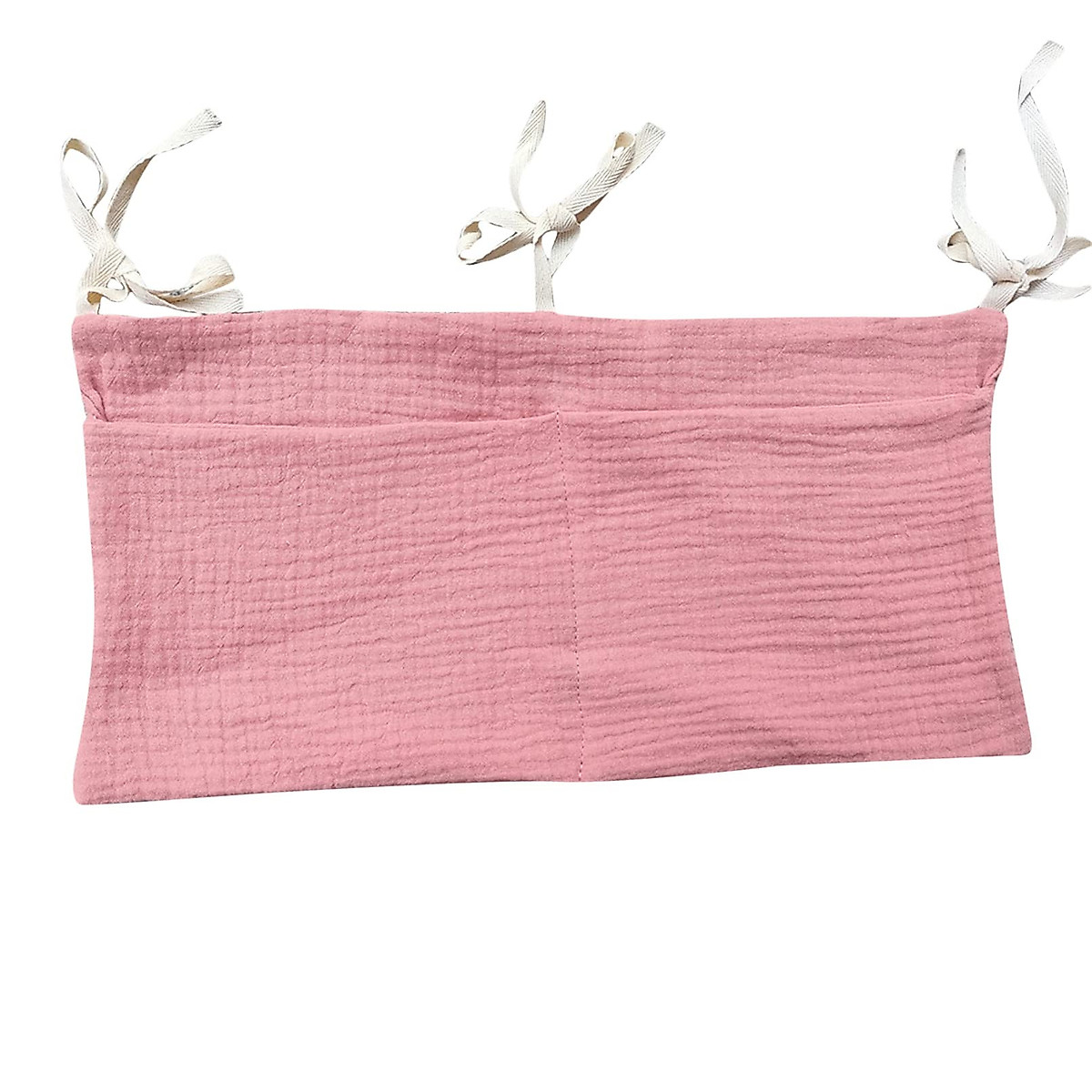 QXPDD Baby Nursery Organizer Baby Diaper Caddy Hanging Organizer for Clothing Diapers Toys, Hang on Crib, Changing Table or Wall,Pink