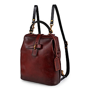 OLD TREND Genuine Leather Pamela Backpack (Burgundy Ombre)