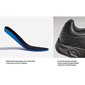 Dr. Scholl's Shoes Men's Cambridge II Work Slip Resistant Sneaker, Black, 13 W US