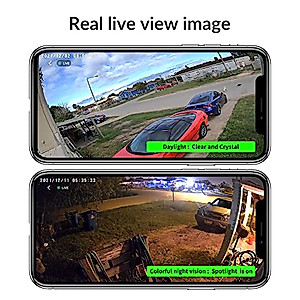 Luovisee Home Security Camera Wireless Outdoor Indoor WiFi with spot Light Night Vision Rechargeable Battery PIR Motion Detection Alert, 2-Way Audio,IP65 Water Proof,Magtnet Bracket