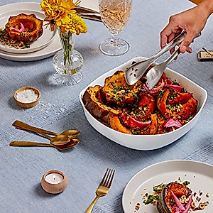 Rubbermaid Glass Baking Dish for Oven, Casserole Dish Bakeware, DuraLite 1.75-Quart, White (with Lid)