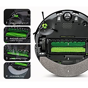 iRobot Roomba Combo j7+ Self-Emptying Robot Vacuum & Mop - Automatically Vacuums and Mops, Fully Retractable Mop pad, Identifies & Avoids Obstacles, Smart Mapping, Works with Alexa, Ideal for Pets