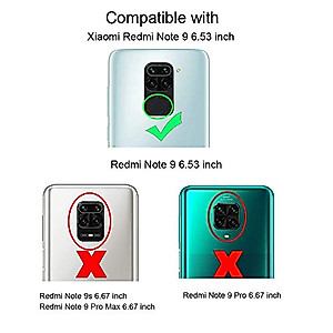 Avesfer for Xiaomi Redmi Note 9 Case with Screen Protector Tempered Glass Shock Absorbing Defender Protective Phone Cover Ring Holder Kickstand Scratch Resistant Carbon Fiber (Black)