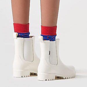 planone Short rain Boots for Women and Waterproof Garden Shoes，Anti-Slipping Rainboots for Ladies，Fashionable Light rain Shoes，Matte Outdoor Work Shoes white Size: 7 UK