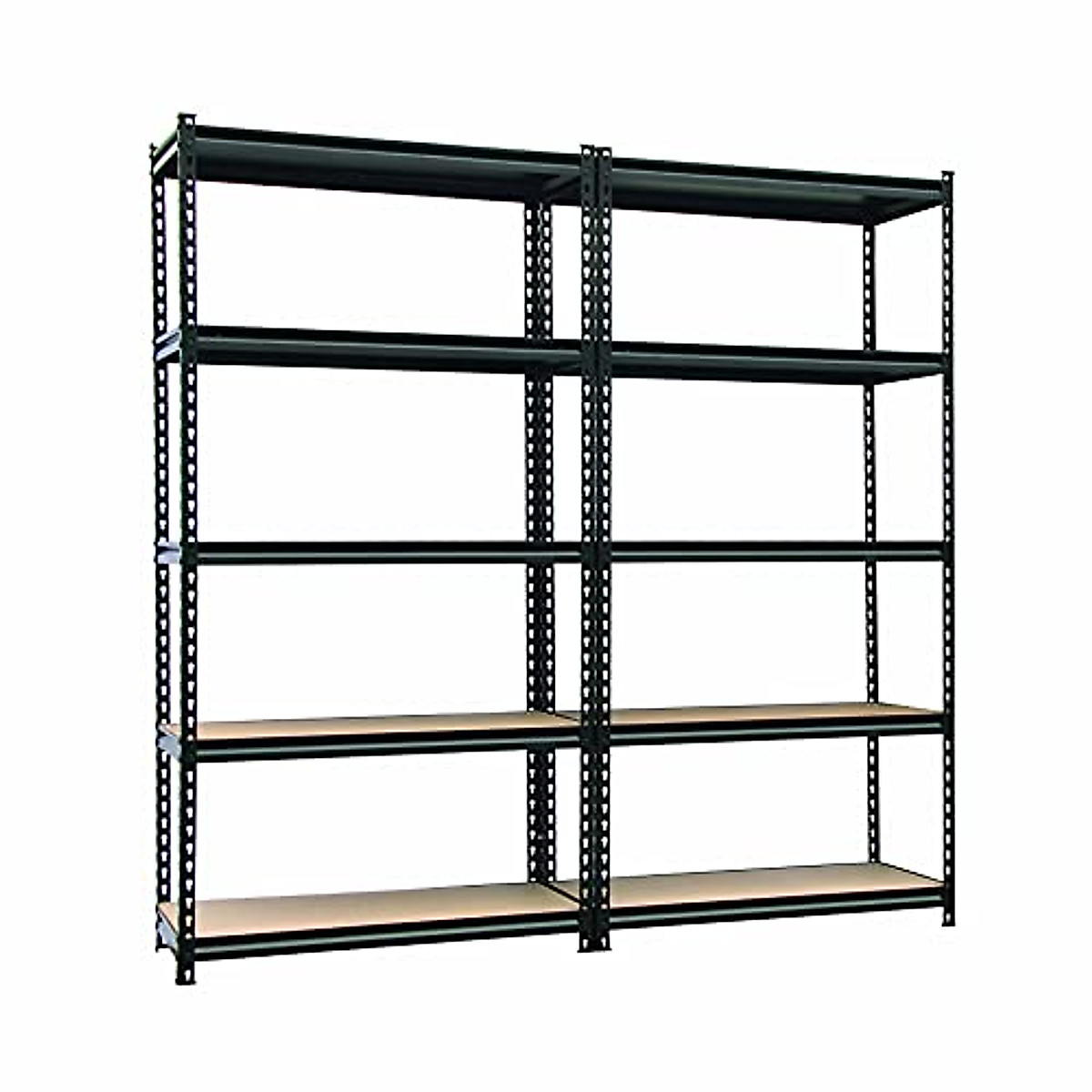 King’s Rack 5 Layer Black Steel Storage Rack Boltless Shelving Unit Tier Layer Height Adjustable Shelf Organizer 30" W x 12" D x 60" H