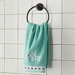 SKL Home by Saturday Knight Ltd. Scribble Pup 2 Pc Hand Towel Set, Jade