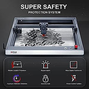 ORTUR Laser Master 3 Laser Engraver, 10W Higher Accuracy Laser Cutter, 20000mm/min Engraving Speed and App Control Laser Engraver for Wood and Metal, 15.75"x15.75" (The top-of-The-Range Version)
