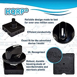 HQRP 4-Position 3-Speed Fan Selector Rotary Switch Compatible with KMart Home Essentials Floor Fan