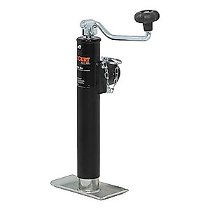 CURT 28320 Weld-On Pipe-Mount Swivel Trailer Jack, 2,000 lbs. 10-3/4 Inches Vertical Travel