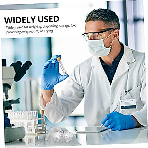 VILLFUL 100Pcs Aluminum Foil Weighing Trays Labs Aluminum Foil Weighing Plates for Accurate Measurement and Sample Handling Laboratory