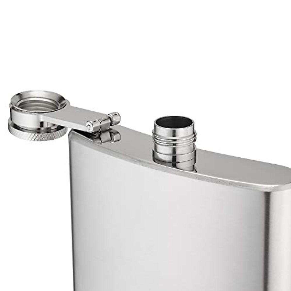 TRUE Stainless Steel Metal Men and Women Drinking Flasks for Vodka Whiskey Tequila Rum Cocktails, Travel, Backpacking, 6 oz, Set of 1, Silver