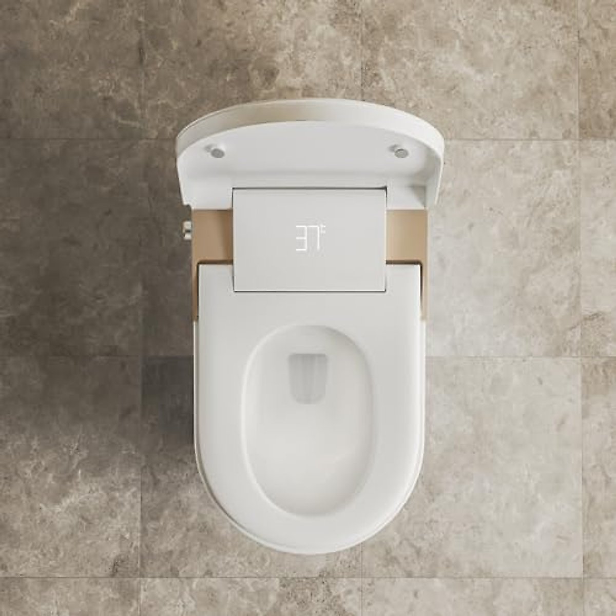 One Piece Elongated Smart Toilet Bidet with Auto Open & Close, Auto Flush, Foot Sensor Flush, LED Temperature Display, Heated Seat and Integrated Multi Function Remote Control