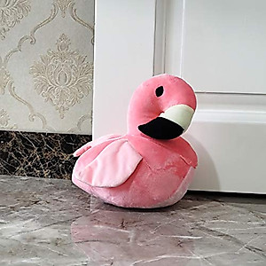 Fabric Animal Door Stopper Interior Doorstops Book Stopper Decorative Pink Flamingo