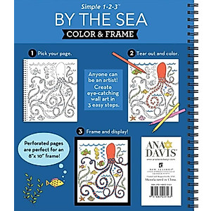 Color & Frame - By the Sea (Adult Coloring Book)