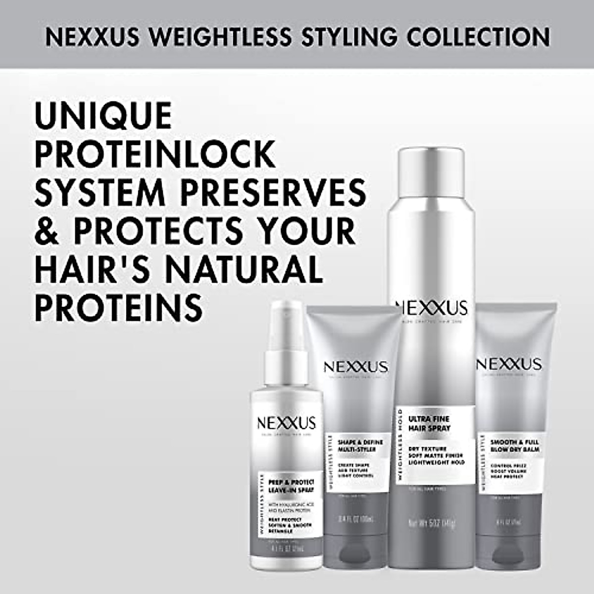 Nexxus Ultra Fine Hair Spray for lightweight hold Weightless Hold Dry Texture Finishing Hairspray 5 oz