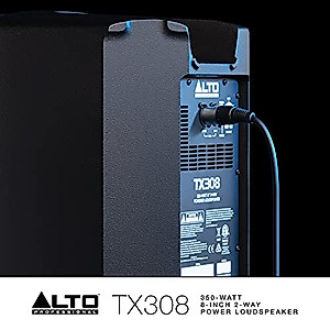 Alto Professional TX308 – 350W Powered DJ Speakers, PA System with 8" Woofer for Mobile DJ and Musicians, Small Venues, Ceremonies and Sports Events
