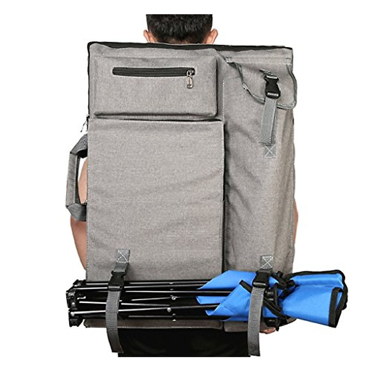 Art Portfolio Bag Backpack - Outdoors Artist Art Supply Sketch Board Travel Sketchpad Drawing Board Canvas Portfolio Bag for Art Student Photo Sketching Painting Easel Palette Brushes Storage