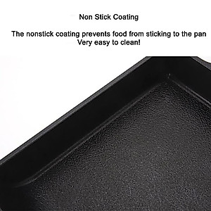 Kitchen Flower Tamagoyaki Japanese Omelette Egg, Non stick Coating, Square Frying Pan (14x20cm)