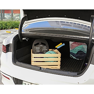 WUERMU Wooden Crates are Suitable for Storage, Milk Crates, Wine Crates, toy Crates, Display and Decoration, Camping, and Other Purposes. They are Sturdy and Durable, set of 2 Length of 17.7 inches.