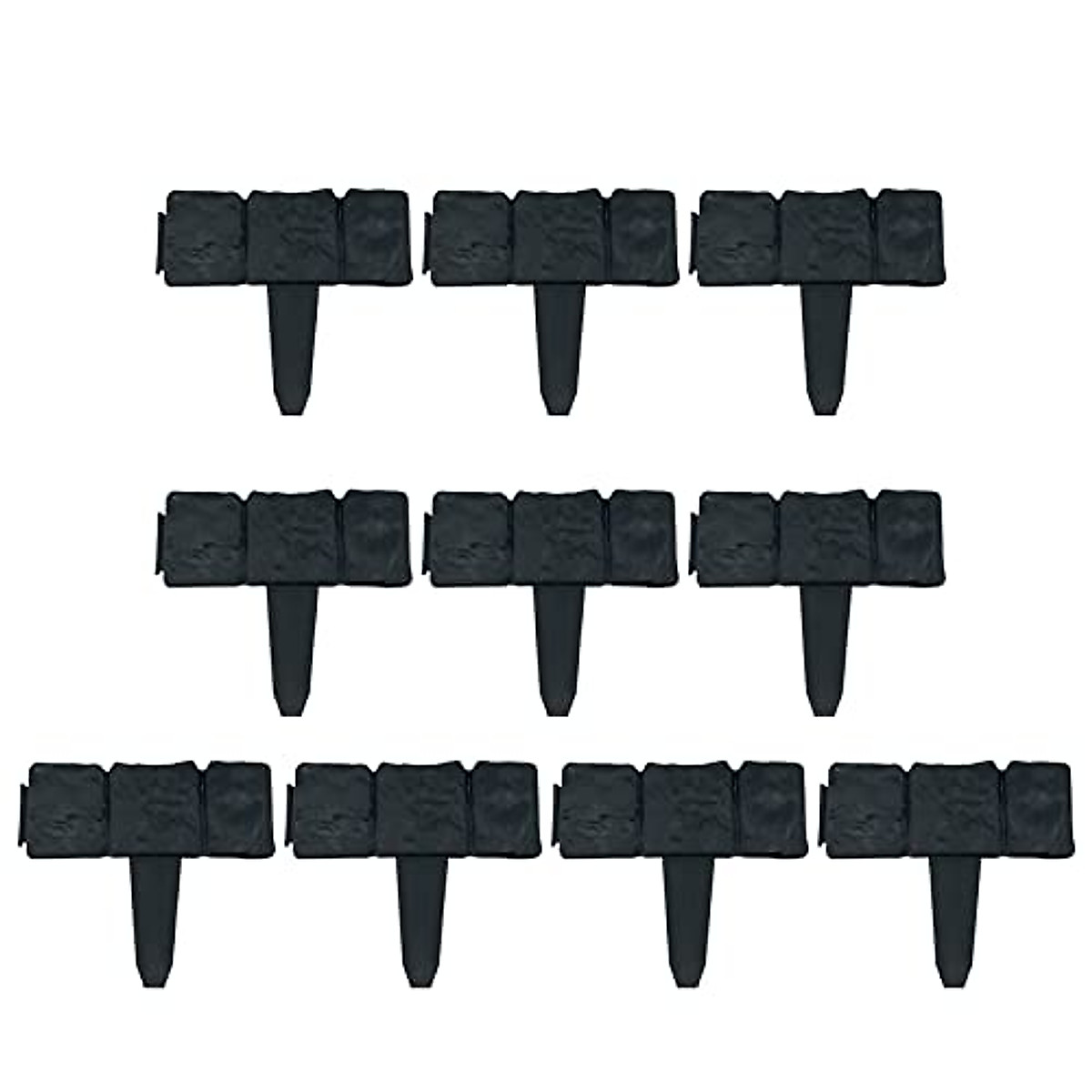 Lopeceal Garden Edging Border Garden Edging Cobbled Stone Effect Lawn Border Scene Layout Solid Color Black
