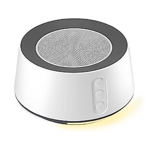 White Noise Machine with 14 High Fidelity Soundtracks, 10 Level Night Lights, Full Touch Metal Grille and Buttons, Timer and Memory Features, Plug in, Lullaby Machine for Baby, Adults
