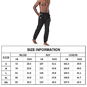 Men's Fashion Casual Jogger Trousers Sweatpants - Cotton Drawstring Workout Running Cargo Athletic Long Pants Dark Grey