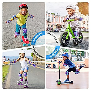 BOSONER Kids/Youth Knee Pad Elbow Pads for Roller Skates Cycling BMX Bike Skateboard Inline Rollerblading, Skating Skatings Scooter Riding Sports