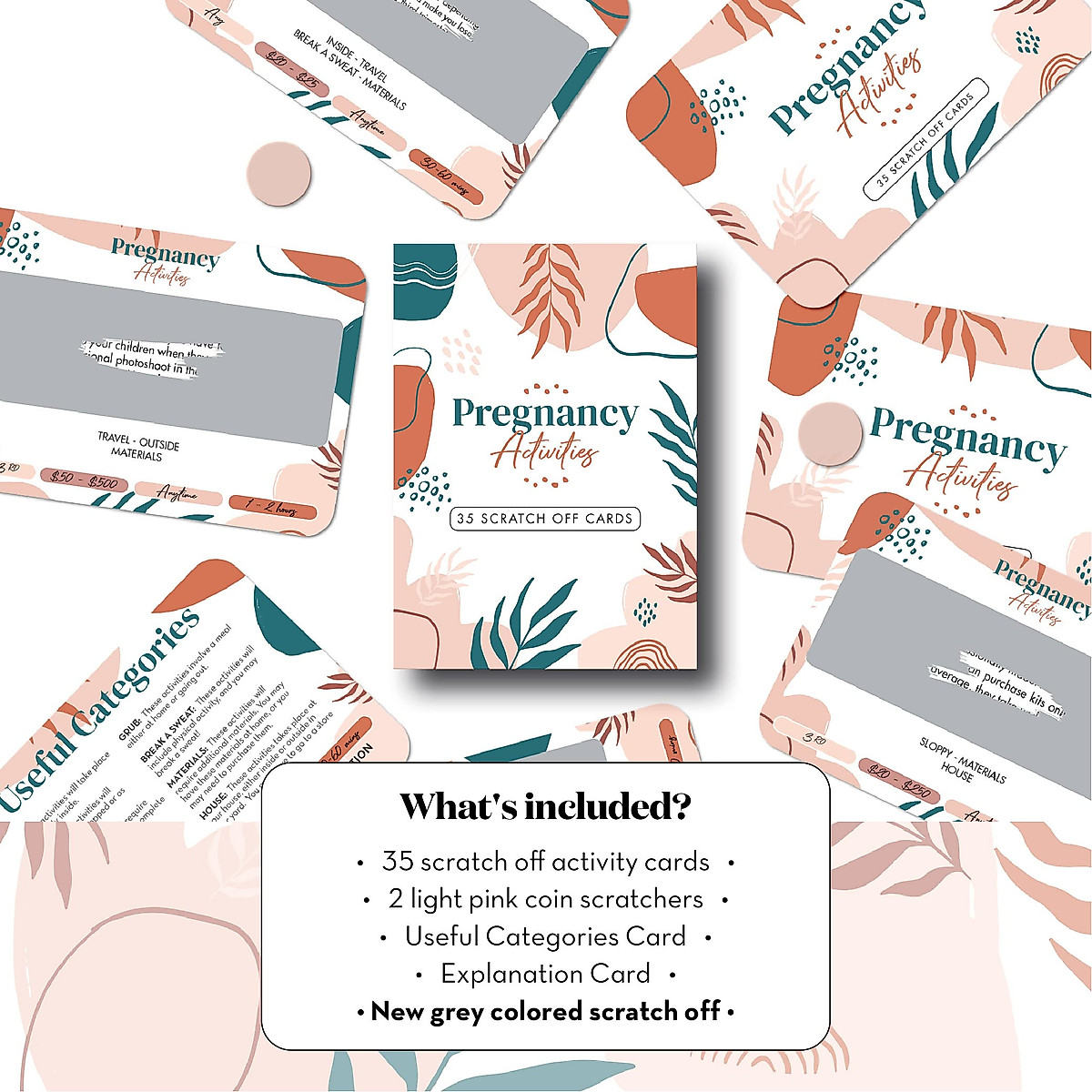 Astralux 35 Fun Scratch Off Activities to do While Pregnant - Create Everlasting Memories of Your Pregnancy - Unique Gift for Expecting Mom