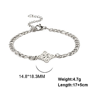 UNIFT Celtic Knot Bracelet For Women Stainless Steel Fashion Charm Irish Celtic Witches Knot Bracelet Wiccan Symbol Jewelry Gift (silver, Stainless Steel)
