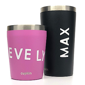 CUPKIN Waterproof Stickers to Personalize Your Stainless Steel Kids Cups: Write Your Kid's Names or Fun Words (47 Sticker Sheet)