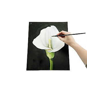 Senso Clear Primed Linen Stretched Canvas - Multi-Media Stretched Canvas for Oils, Acrylics, Pastels, & More! - 12x12"