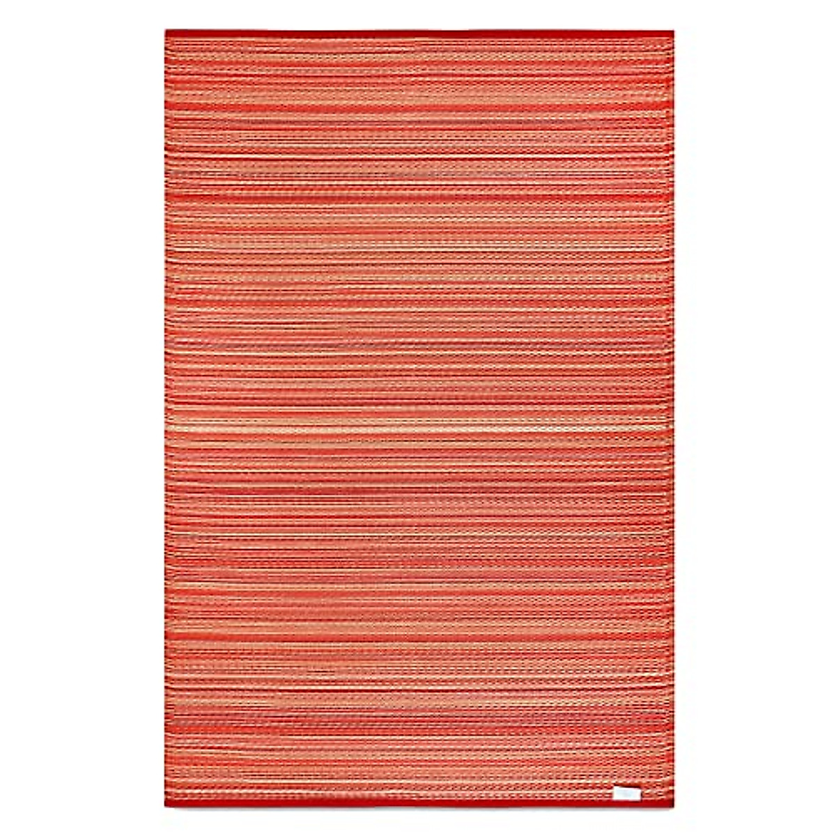 Lush Ambience Iris Outdoor Rug for Patios, Backyards, Decks, Porches, Picnic, Rv, Camping | Premium Plastic Straw Rug - Waterproof, Reversible, Fade Resistant (4'X6'-Red) Roll