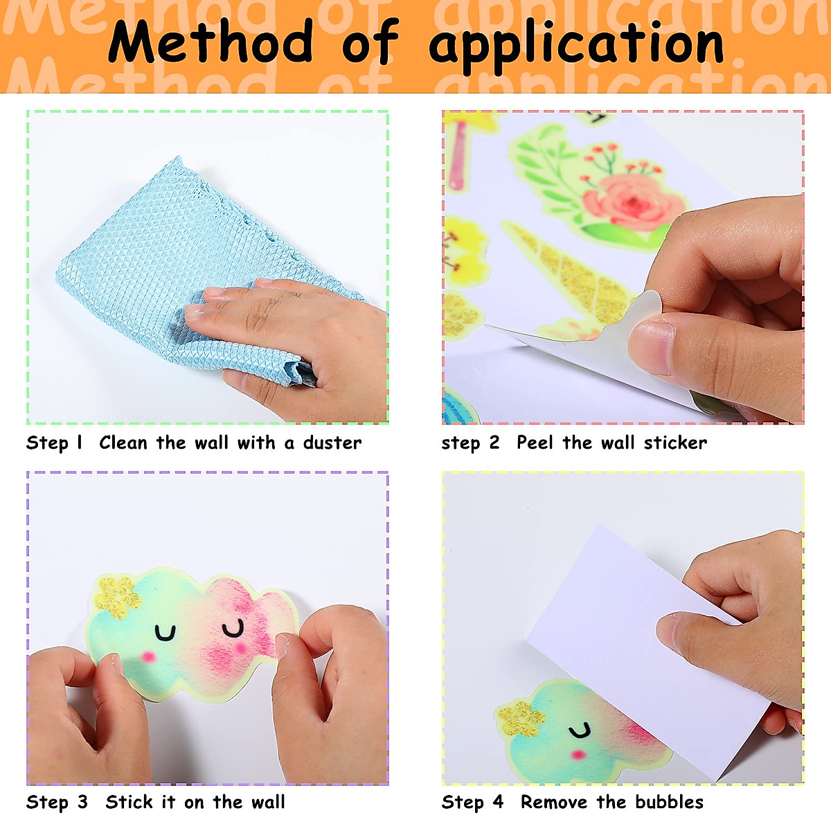 4 Sheets Glow in The Dark Unicorn Decals Glowing Moon Star Rainbow and Castle Wall Stickers Luminous Unicorn Peel and Stick Wall Art Decor for Kids Girls Bedroom Ceiling Birthday Party Nursery