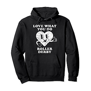 Retro Vintage Roller Derby Lover Pullover Hoodie