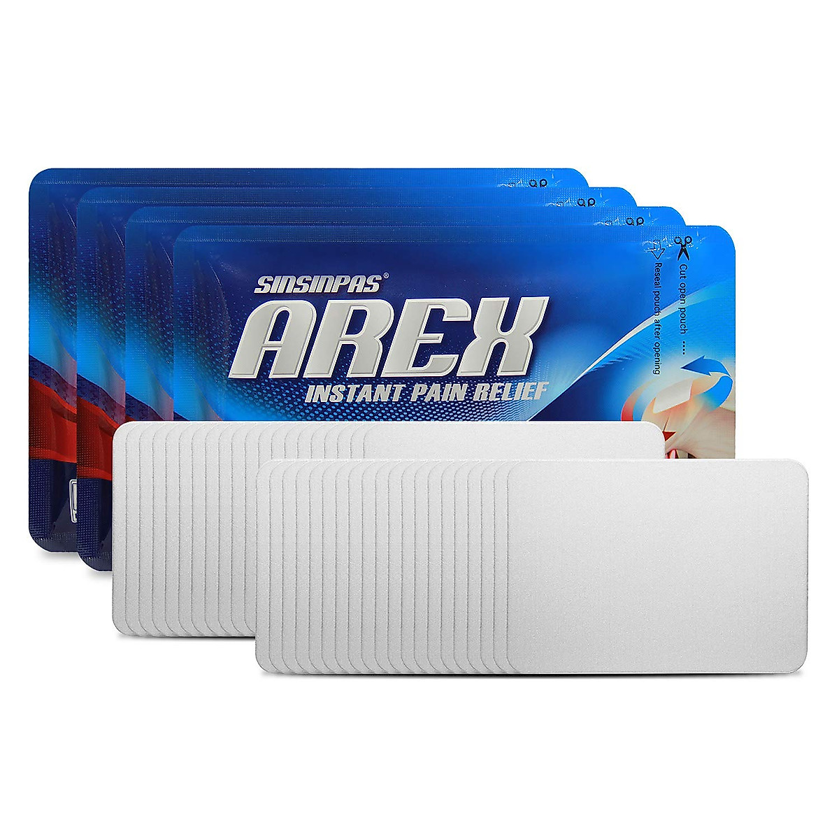 SINSINPAS AREX Cool & Hot Pain Relieving Patch, Medium 4 Pack (40 Patches Total)