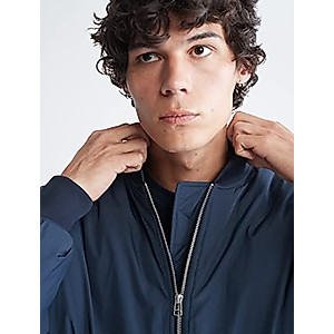 Calvin Klein Men's Matte Logo Zip Bomber Jacket