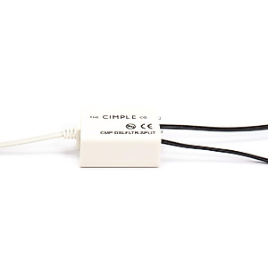 THE CIMPLE CO 2 Wire, 1 Line DSL Filter, with Built in Splitter - for Removing Noise and Other Problems from DSL Related Phone Lines