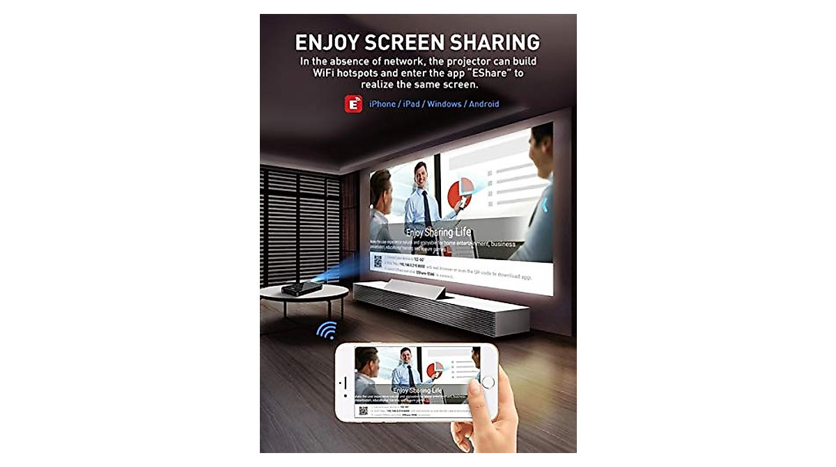 Portable 3D 4K Smart Mobile DLP Projector | Mingbao