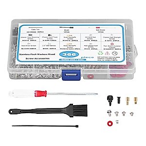 Fafeicy 366 Pcs 10 Types Screw Computer Screw Set Motherboard Standoffs Screwdriver with Screwdriver Brush for Fixed Installation of Computer Case