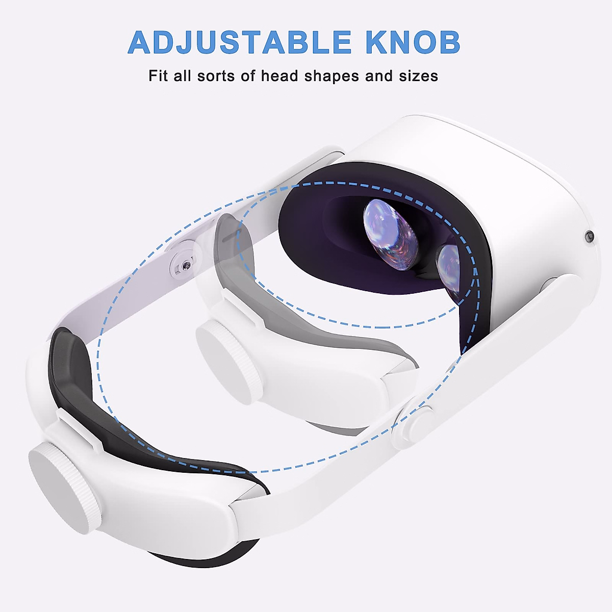 SUPERUS Head Strap for Meta Quest 2 VR - Elite Strap Replacement with Adjustable Hinge - Enhanced Comfort, Reduces Head Pressure - VR Accessories for Quest 2