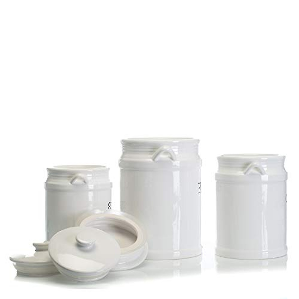 Home Essentials Fiddle & Fern Set Of 3 Prep Canisters With Handles
