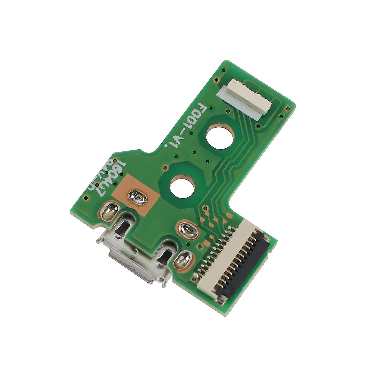 4pcs JDS-030 Interface Board Replacement Charging Port Assembly Compatible with PS4 Repair Part Micro USB Adaptor Charger Socket Board Connector Module