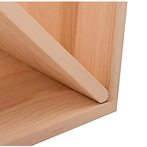 Justincity 24 Bottles of Modular Bamboo and Wood Wine Rack, Stackable Cube Wine Rack, Easy to Assemble, Suitable for Kitchen, Wine Cellar Storage Room and Bar